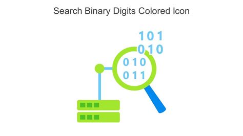 Search Binary Digits Colored Icon In Powerpoint Pptx Png And Editable Eps Format PPT PowerPoint