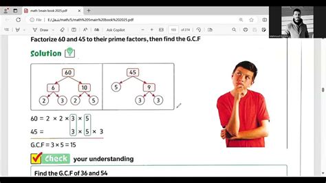 Prime Factorization And G C F Grade 5 Lesson 4 Unit 2 Part 1 Youtube