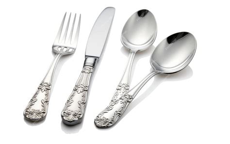 Premium Photo Silver Kitchenware On White Background
