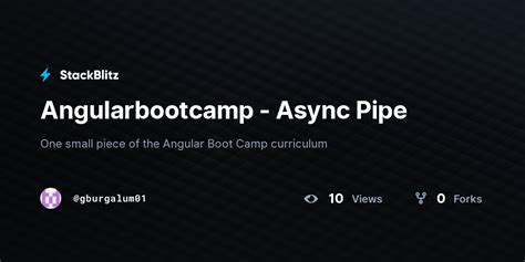 Angularbootcamp Async Pipe Stackblitz