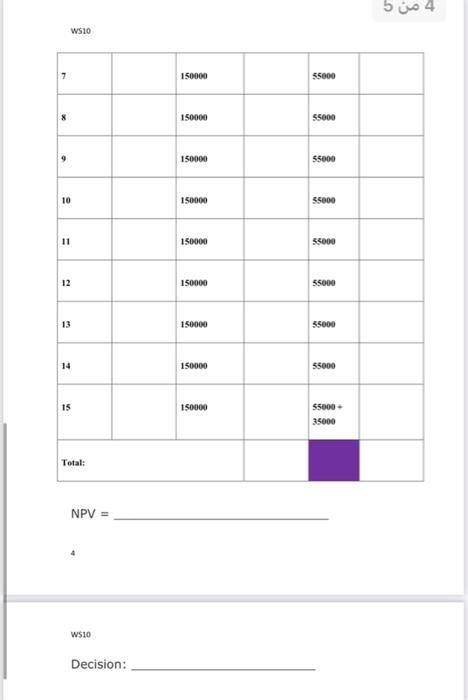 Solved WS10 Calculate PV Using The Following Formula B Chegg Com