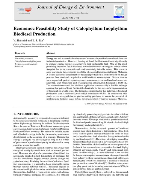 Pinjernpaper 3 Tan Pg14 19 Pdf Biodiesel Diesel Fuel