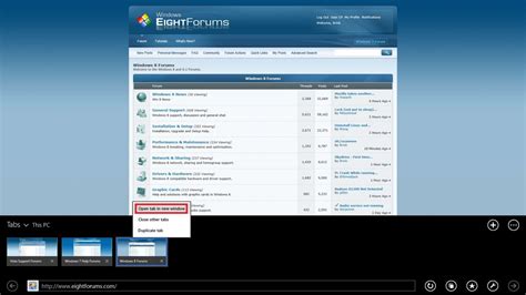 Ie11 Modern Open Tab In New Window Side By Side Windows 8 Help Forums