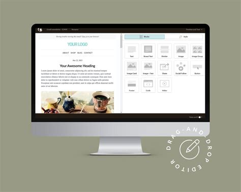 Responsive HTML Email Mailchimp Email Newsletter Template Send Your Latest Blog Posts Email