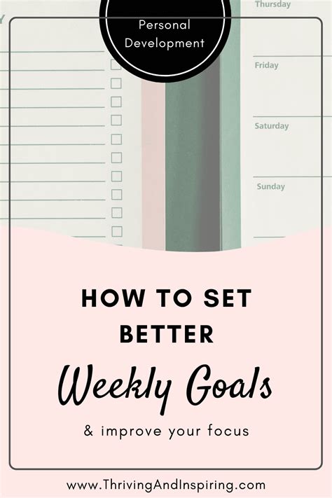76 Weekly Goals Examples 6 Intentions For Better Focus
