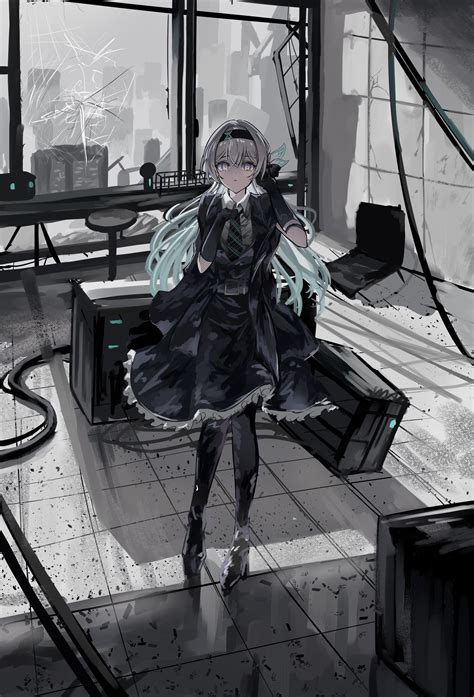 Safebooru 1girl Absurdres Belt Black Belt Black Dress Black Gloves