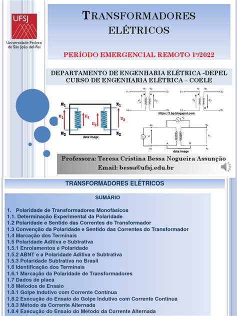 Polaridade De Transformadores Monofásicos Conceitos E Métodos De