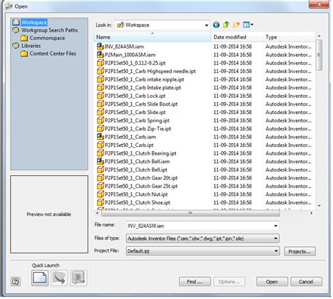 Open Autodesk Inventor