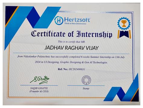 raghav jadhav on linkedin internship hertzsoft softwaredevelopment