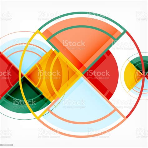 크리에이 티브 서클 3d 효과와 기하학적 추상 배경 0명에 대한 스톡 벡터 아트 및 기타 이미지 0명 구도 그림자