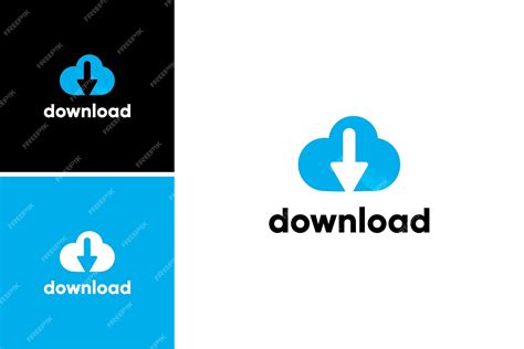 Premium Vector Cloud Data Download Logo Design