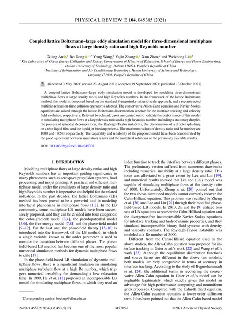 pdf coupled lattice boltzmann large eddy simulation model for three