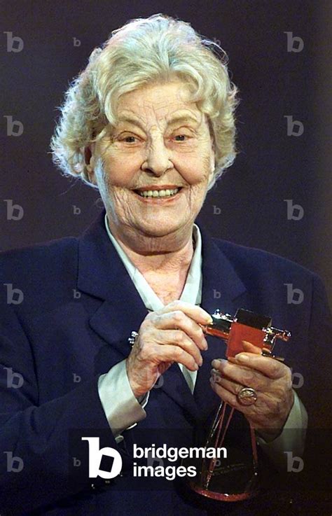 Image Of German Actress Marianne Hoppe Displays Her Golden Camera