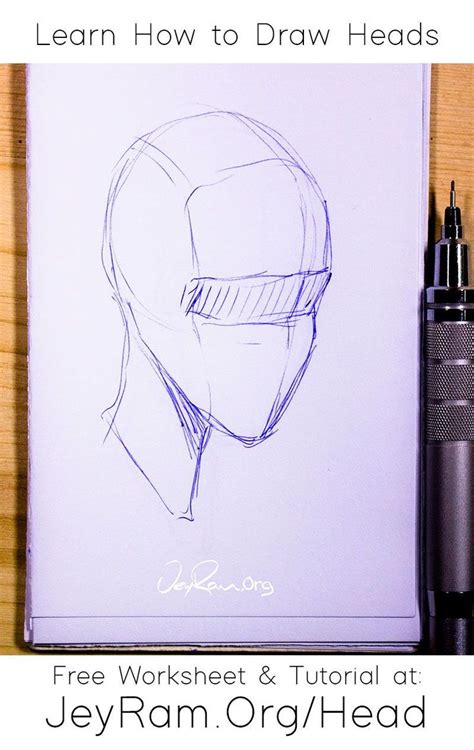 How To Draw The Head From Any Angle Free Worksheet Video Tutorial Drawing The Human Head