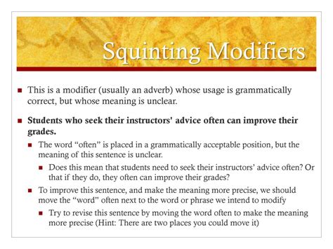 Problems With Modifiers Ppt Download