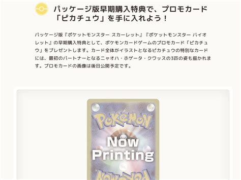ポケカ速報＠ポケモンカード探し On Twitter ポケットモンスター スカーレット・バイオレットの予約受付開始。 パッケージ版には早期
