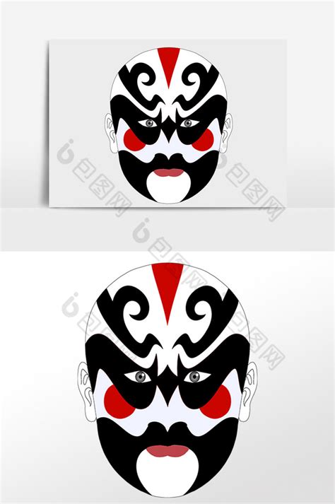 京剧国粹戏曲脸谱插画png下载 包图网