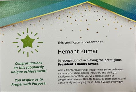 Ca Hemant Kumar On Linkedin I Am Excited And Honored To Receive Highly
