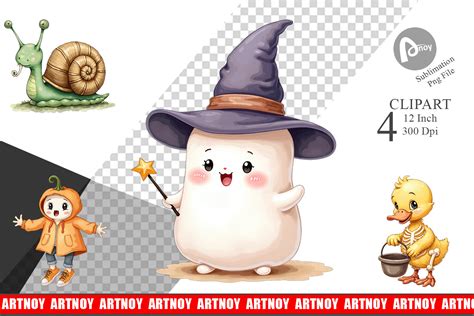 Funny Spooky Faces Clipart Graphic By Artnoy · Creative Fabrica