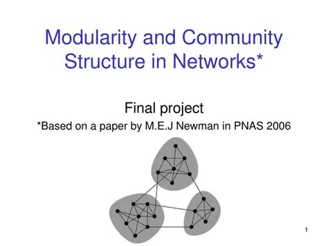 Ppt Modularity And Community Structure In Networks Powerpoint