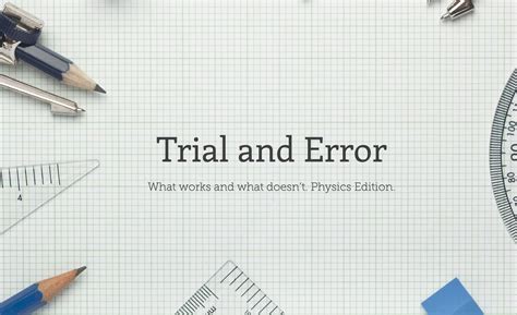 Getting Started Trial And Error