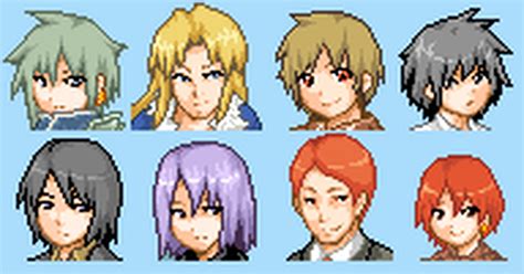 ドット絵 Rpgツクール2k規格顔グラフィック素材 黒豆珈琲のイラスト Pixiv