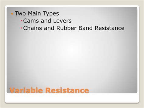 Ppt Forms Of Variable Resistance Training And Personal Training 101