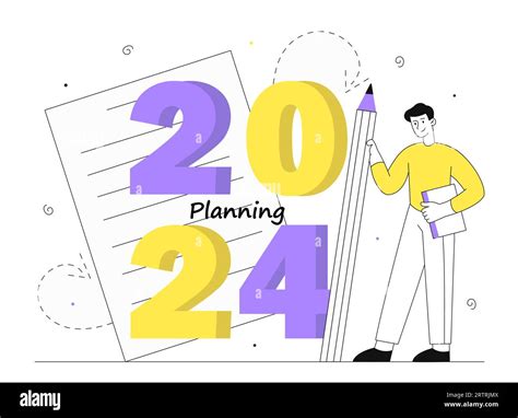 Man With Goals 2024 Vector Line Concept Stock Vector Image And Art Alamy