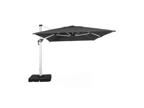 Parasol Déporté Haut De Gamme Rectangulaire 3x4m Pyla Gris Anthracite