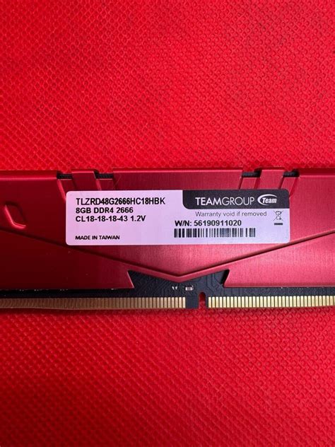 Yahoo オークション Team Tforce Vulcanz 8gb Ddr4 2666 Cl 18 18 18