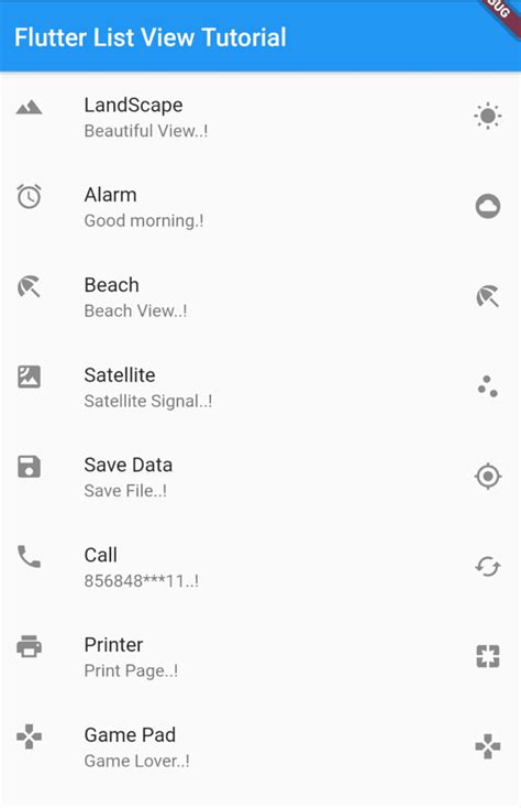Listview Flutter Widget How To Create List In Flutter Flutter Listview Tutorial In Dart Youtube