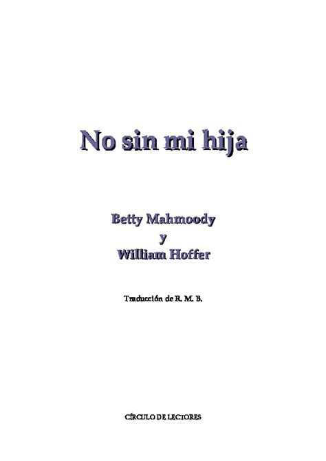 No Sin Mi Hija No Sin Mi Hija Pdfcoffeecom