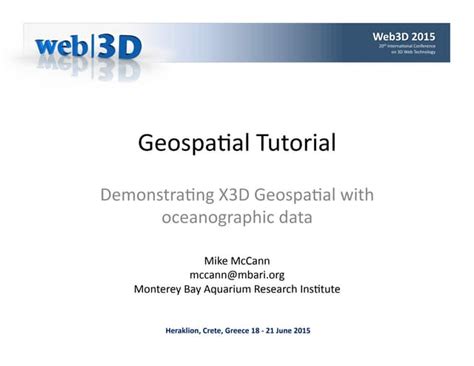 Web3d 2015 Conference Geospatial Tutorial Pdf 3 D Graphics Computer Software And Applications