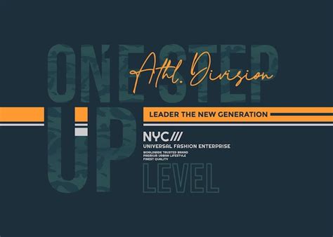 Premium Vector One Level Up Modern Typography Abstract Design Vector