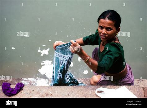 Indian Woman Washing Clothes By Hand Hi Res Stock Photography And Images Alamy