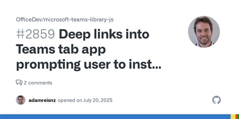 Deep Links Into Teams Tab App Prompting User To Install The Teams App While In The Teams App
