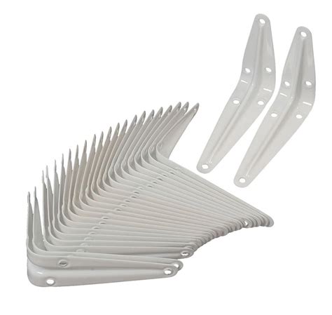 Pair Of Metal London Shelf Shelve Support Brackets White 3 75mm 4 100mm