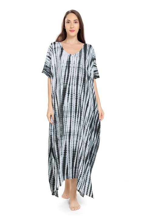 Vestido Kaftan Kaftan Teñido Con Corbata Vestido De Una Talla