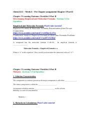 Chem1211 Pre Chapter Assginment Week 4 Chapter 3 Part II 1 Pdf