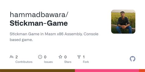 GitHub Hammadbawara Stickman Game Stickman Game In Masm X Assembly Console Based Game
