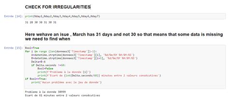 Irregularity Check Script It Shows The Number Of Data Missing Between
