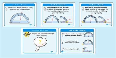 Step By Step Protractor Display Posters Teacher Made