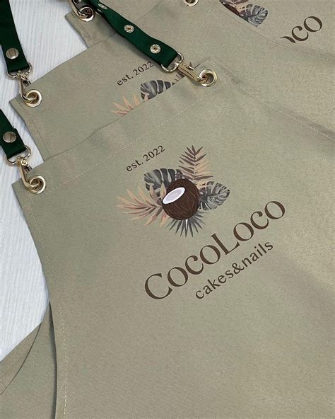 Logo Apron Custom Logo Apron Apron With Pockets Customizable Apron