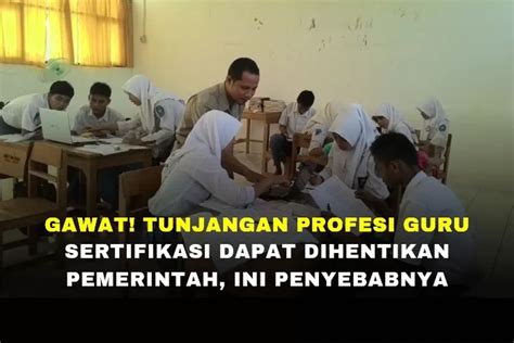 Gawat Tunjangan Profesi Guru Sertifikasi Dapat Dihentikan Pemerintah