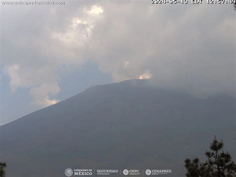 Volcán Popocatépetl lanza exhalaciones en las últimas horas en estas zonas caerá ceniza hoy