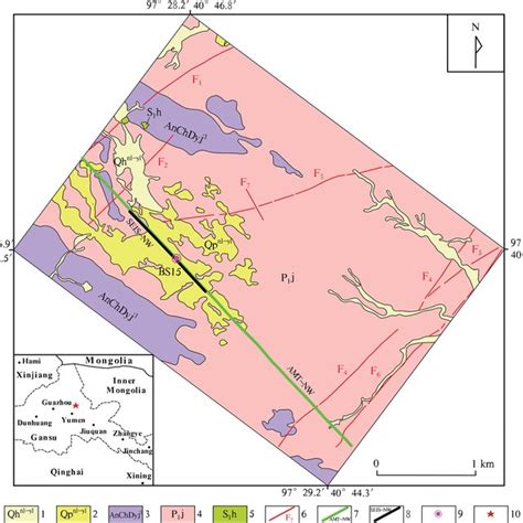 Map Of The Study Area Showing Simplified Geology And The Layout Of The