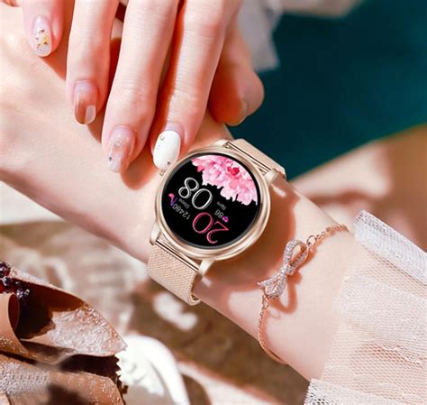 Женские умные смарт часы для андроид круглые Smart Romantic Gold ,с ...