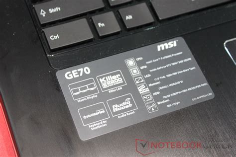 MSI Launches Updated GE GT And GX Notebooks NotebookCheck Net News