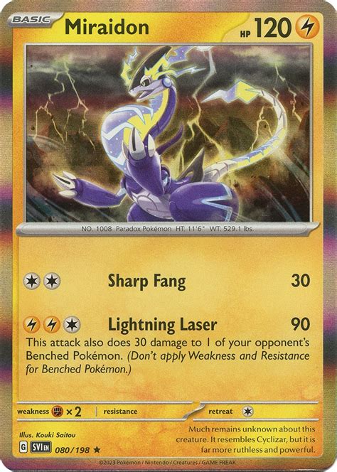 Miraidon SV Scarlet Violet Base Set Pokemon