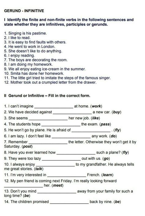 Finite Verbs Worksheets Worksheets For Kindergarten
